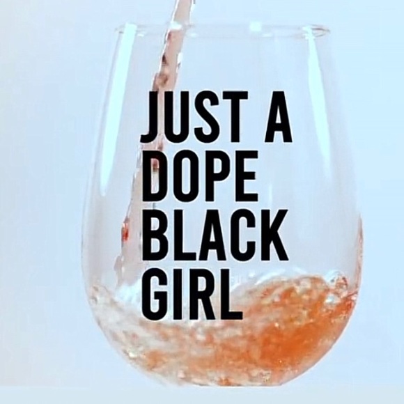 Libbey | Dining | Libbey Oz Stemless Wine Glass Dope Black Girl White ...